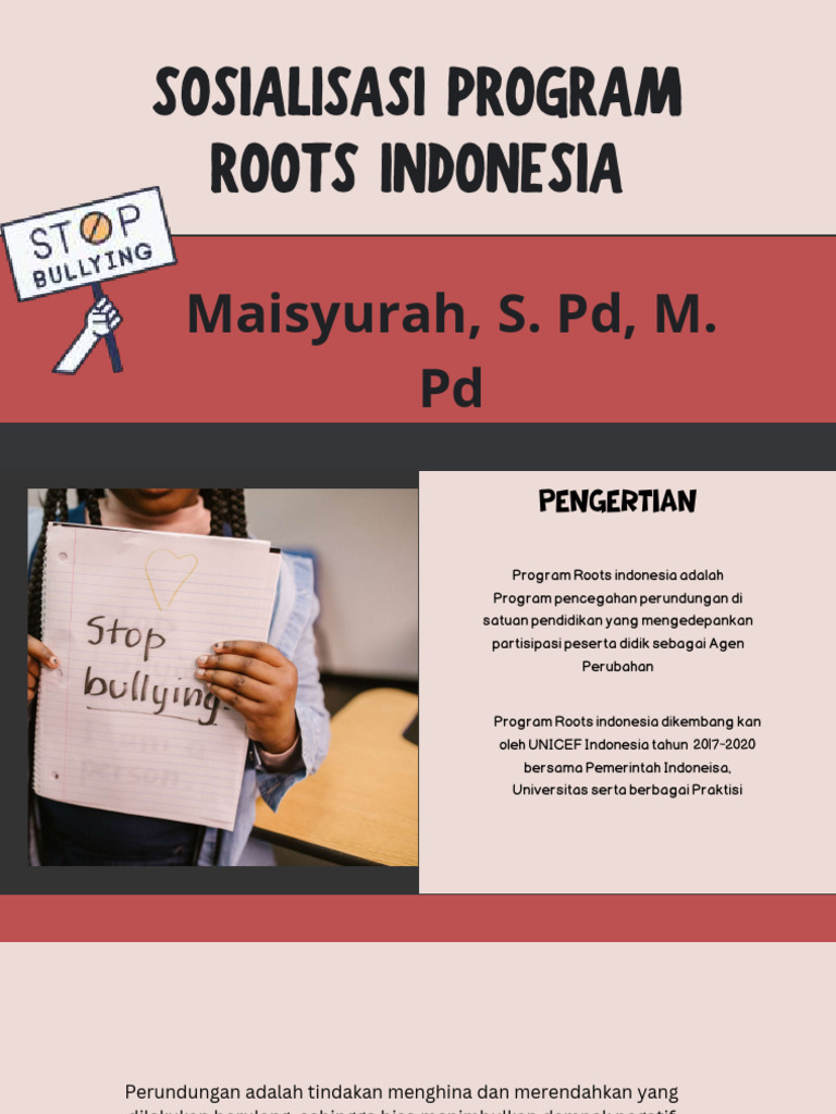 Sosialisasi Program ROOTS | PDF