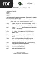 Forrest Gump - Final Test | PDF