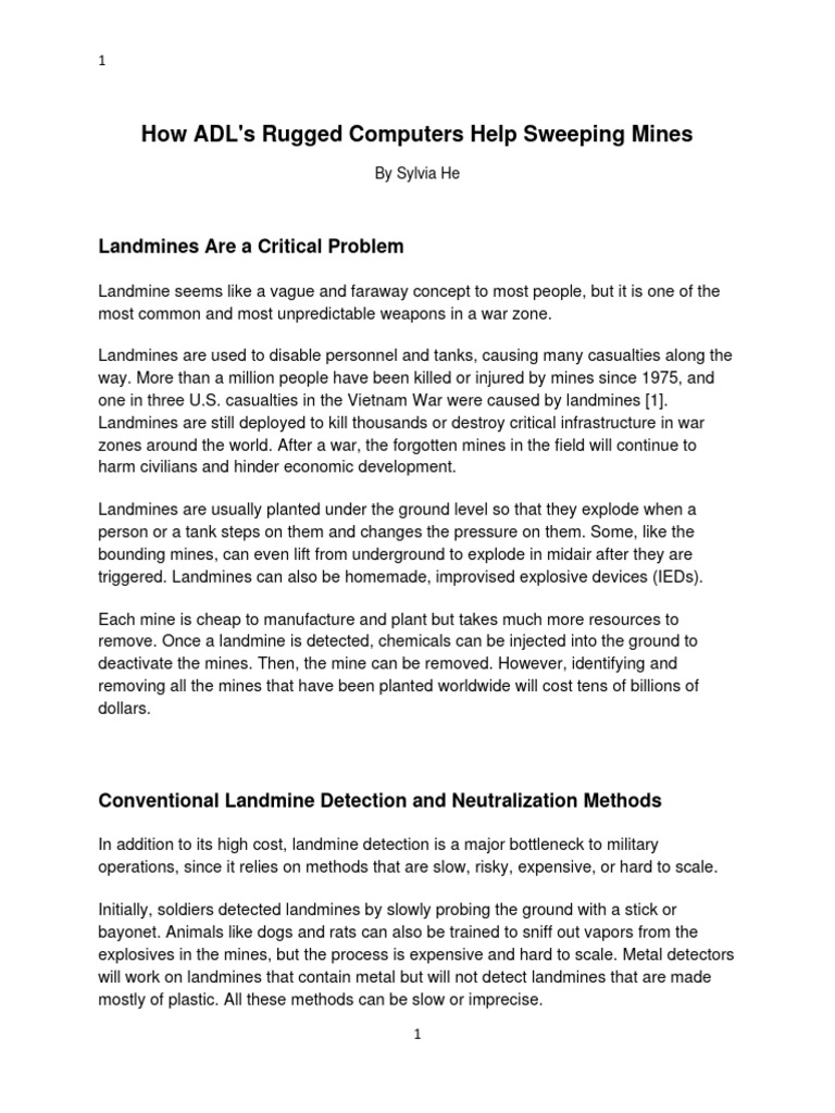 Use Case: ADL Mine Detector | PDF | Land Mine | Computing