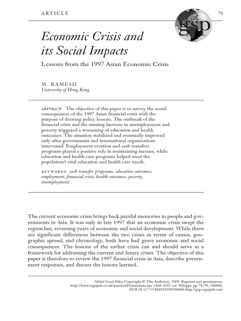 Economic Crisis and Social Impacts.. Asia | PDF | Poverty | Poverty ...