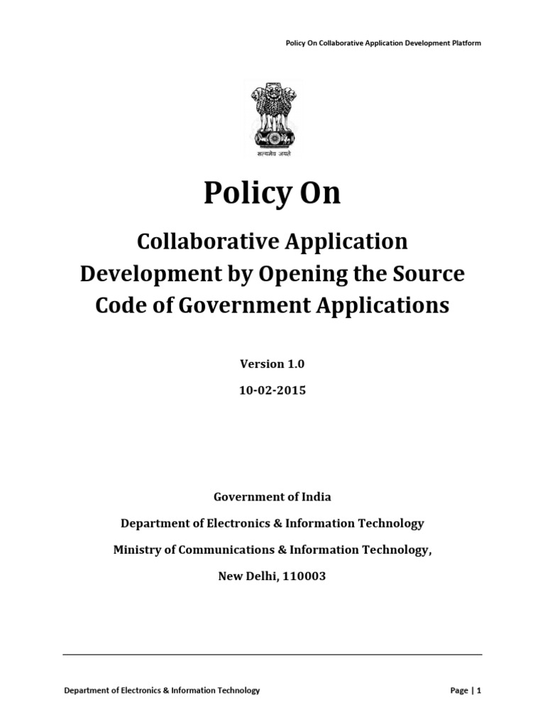 policy_government_application | PDF | Application Software | Source Code