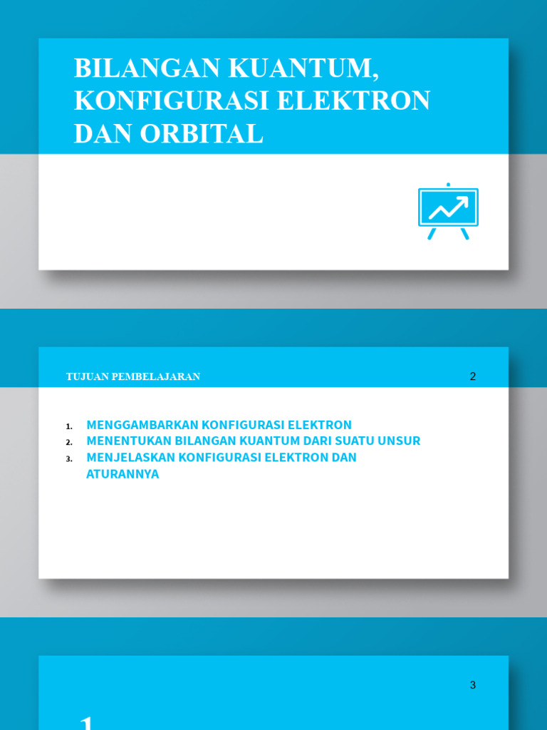Bilangan Kuantum, Konfigurasi Elektron Dan Orbital | PDF | Metode & Bahan Ajar | Seni