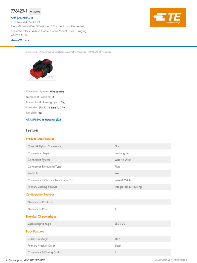 Product 776429 1.datasheet | PDF | Electrical Connector | Electrical ...