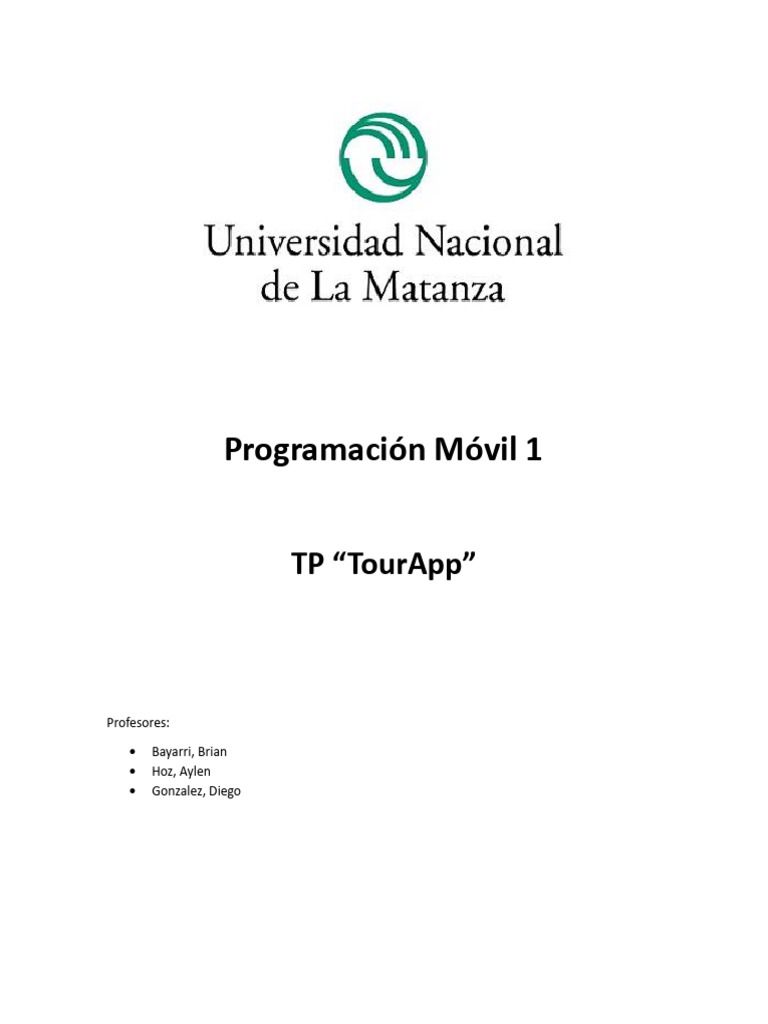 Programacion Movil 1 - TP | PDF | Informática | Programación de computadoras