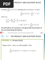 Calculus I Product and Quotient Rule Practice Problems | PDF ...