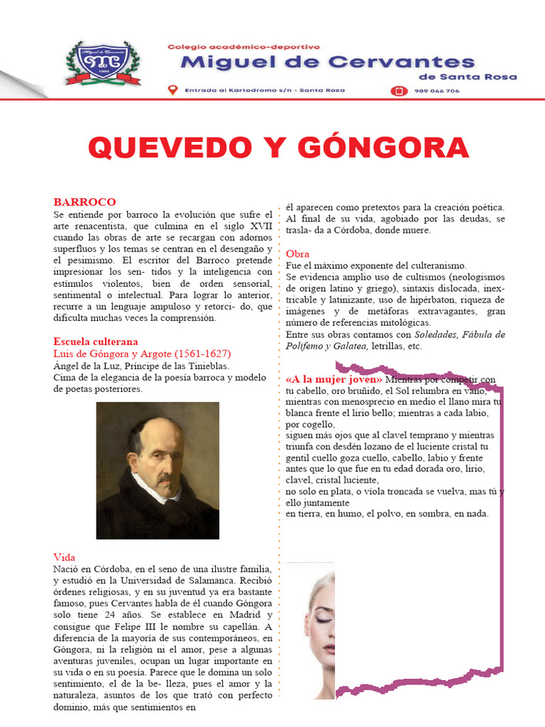 Góngora y Quevedo: Barroco y Rivalidad | PDF | Barroco