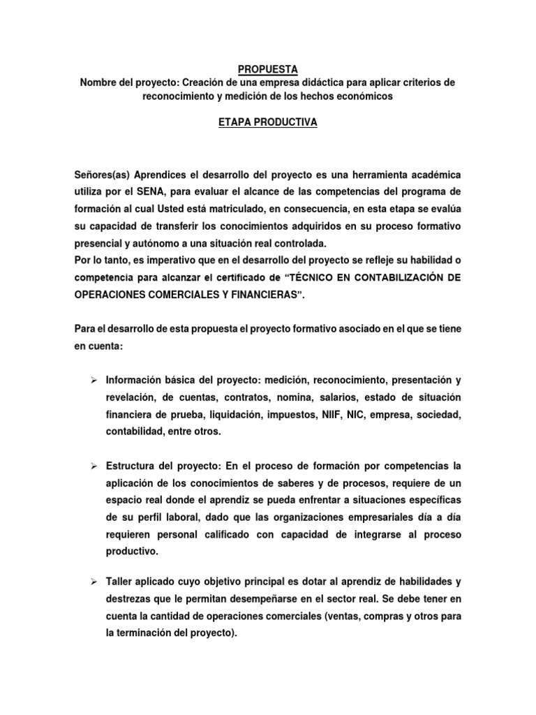 PROPUESTA - Proyecto - Productivo - V3 Grupo Acompañamiento 13 JUNIO GRADO 10 B1-B2Y B3-3 | PDF ...