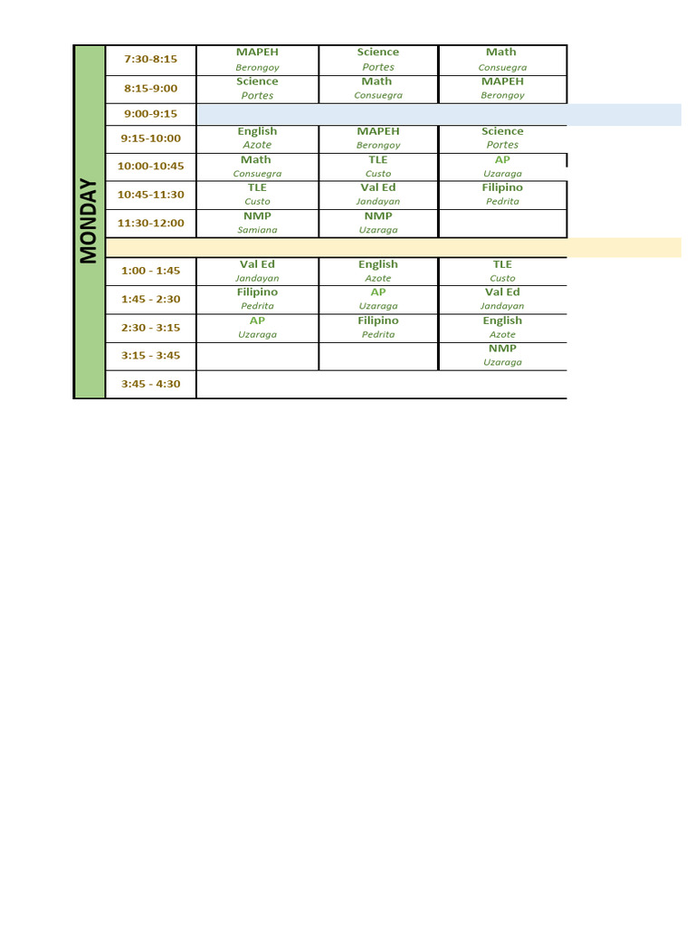 9 Teaching Load 2024 2025 As of August 6 2024 2grade9 3TVL11 | PDF ...