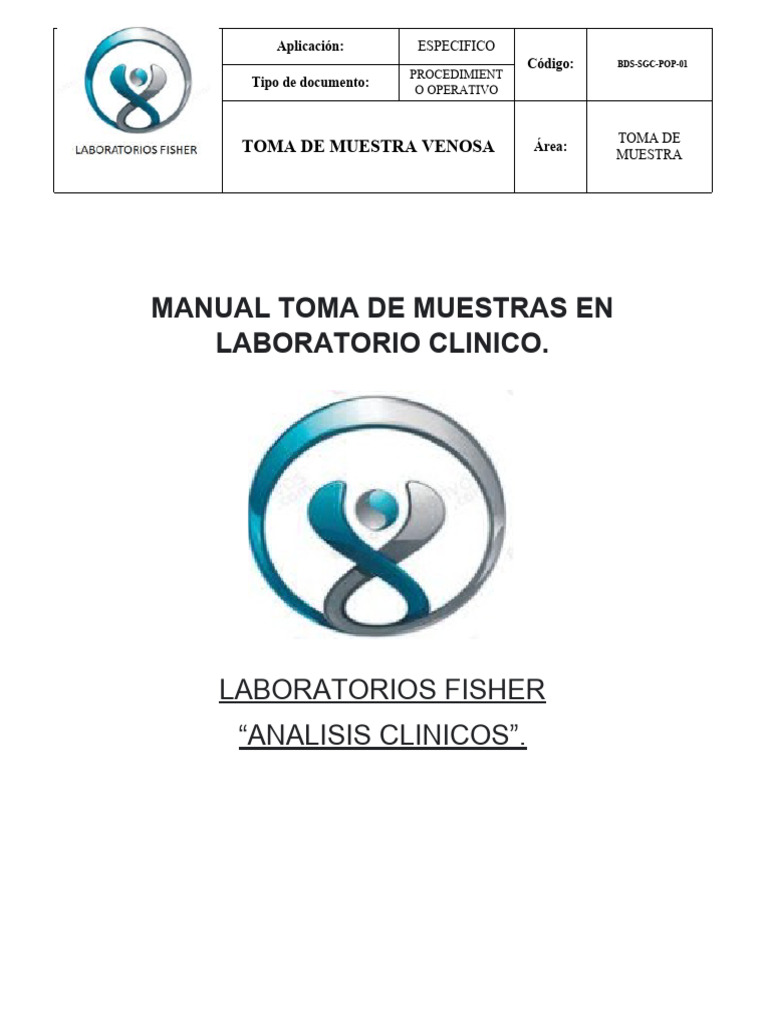 Manual Toma de Muestras en Laboratorio Clinico Fisher | PDF | Sangre | Especialidades Medicas