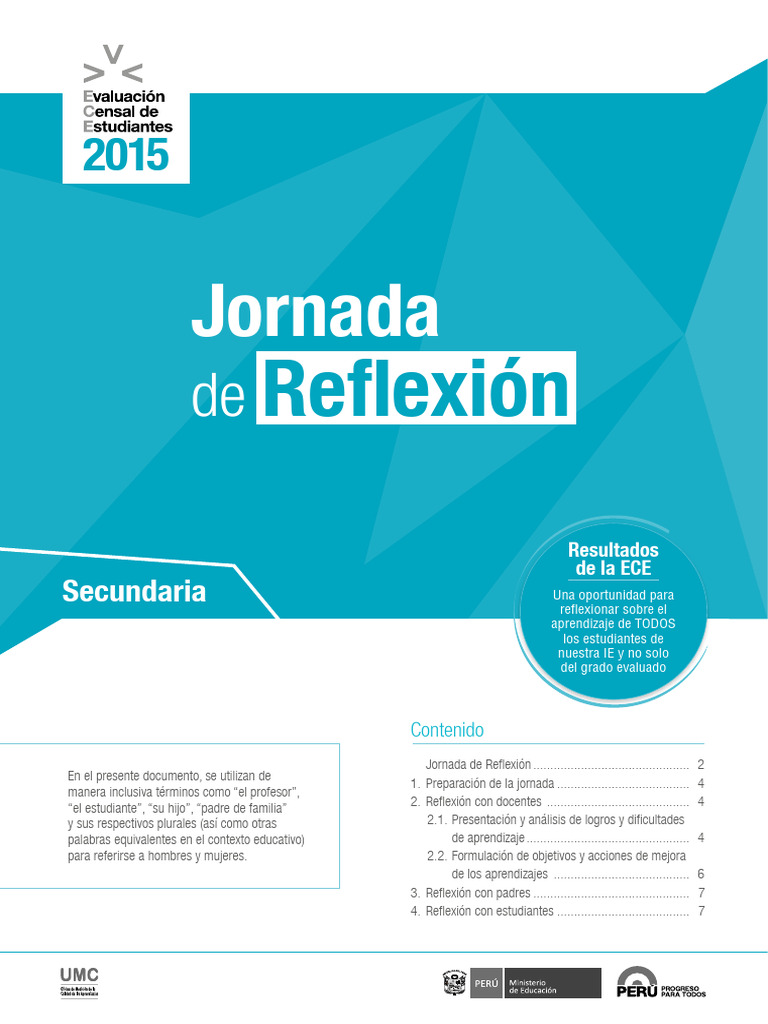 Jornada de Reflexión - Sec ECE 2016 | PDF | Evaluación | Enseñando