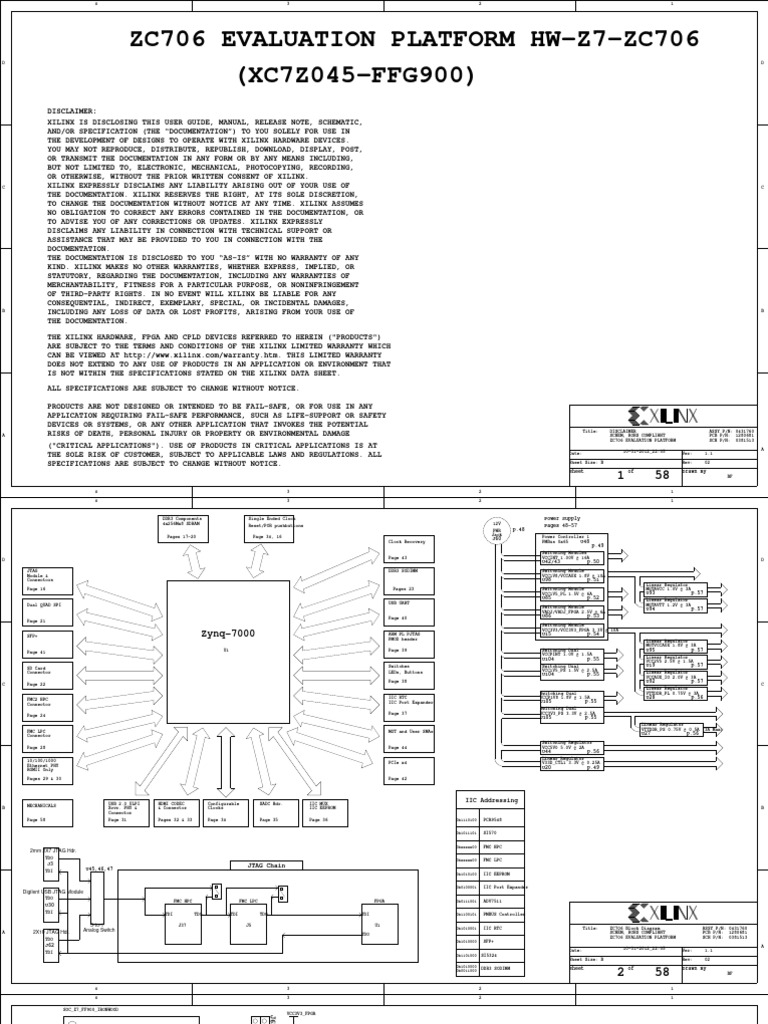 Zc706 Schematic Xtp215 Rev1 1 | PDF | Computer Hardware | Electronics