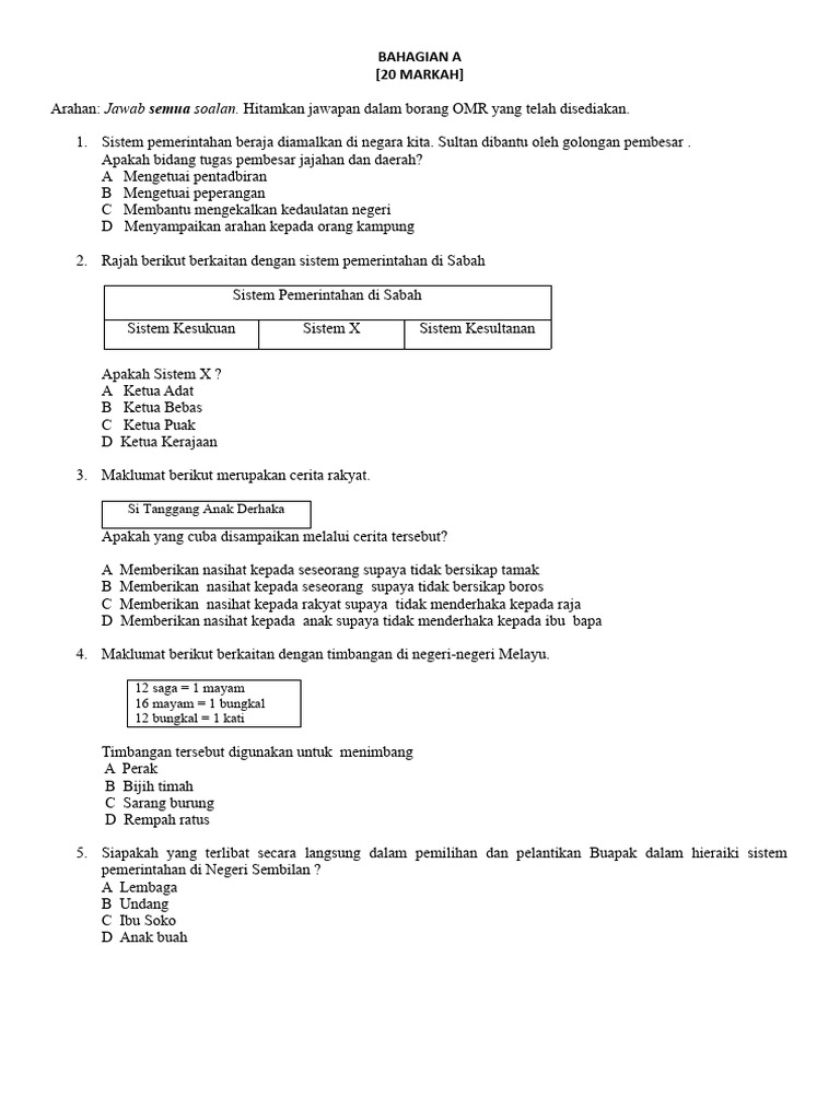 Soalan Objektif | PDF