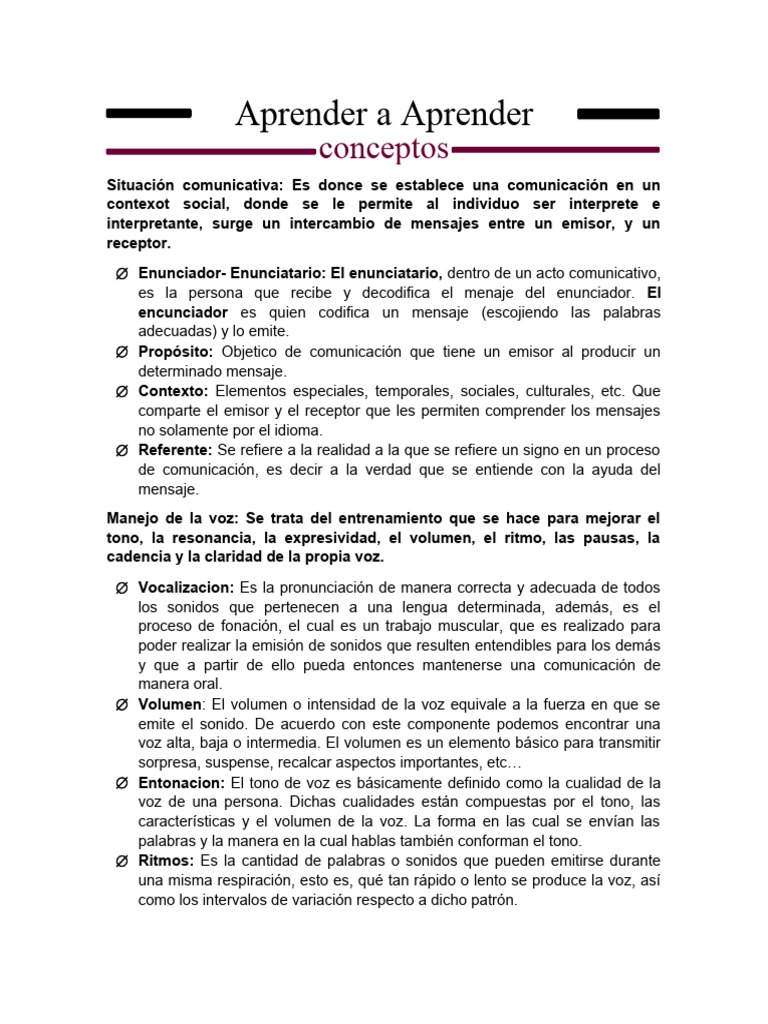 Aprender A Aprender | PDF | Comunicación | Monólogo