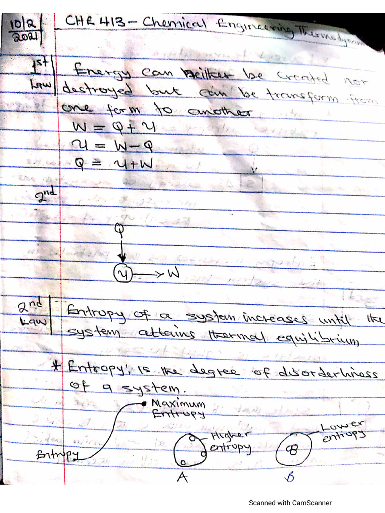 CHE 413 Thermo 2 | PDF