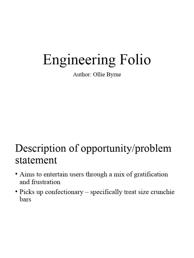 Engineering Folio Ollie | PDF | 3 D Printing | Gear