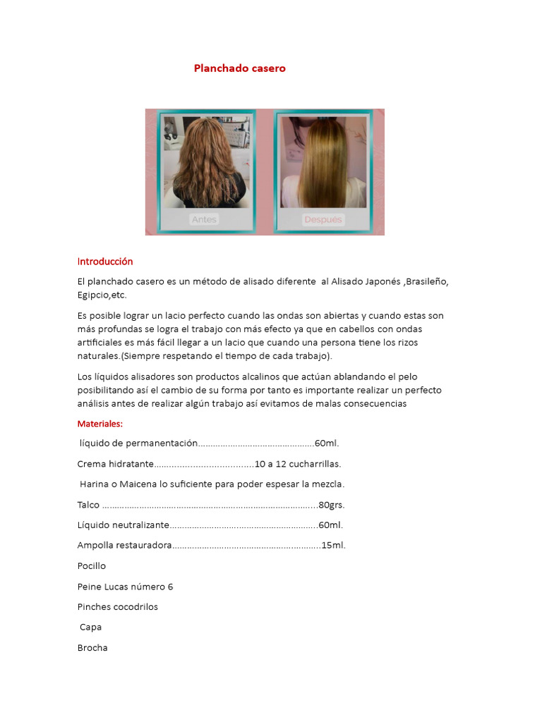 Plancha Casero | PDF