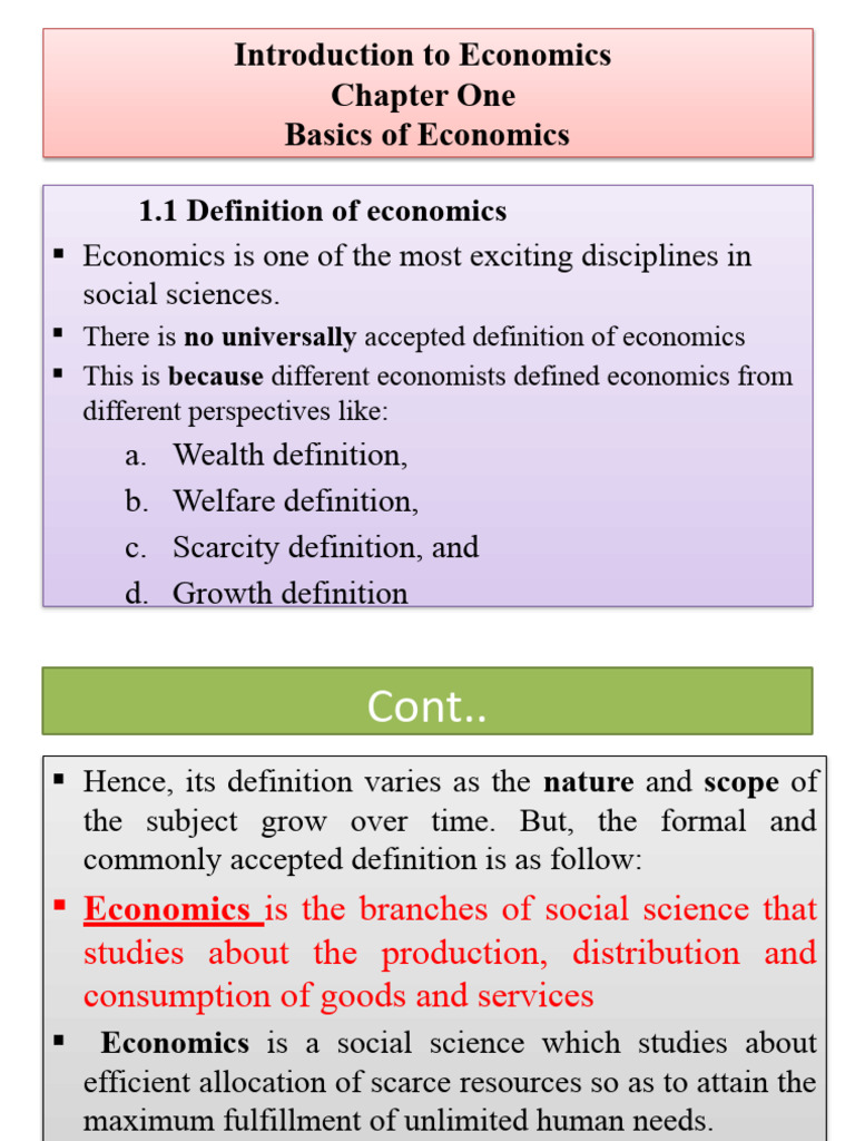 Chapter One Introduction Ecnomics | PDF | Economics | Capitalism