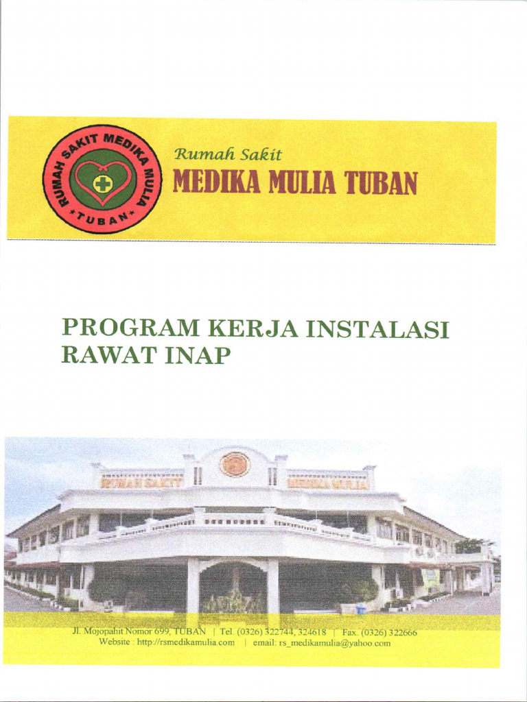 Program Kerja Instalasi Rawat Inap | PDF