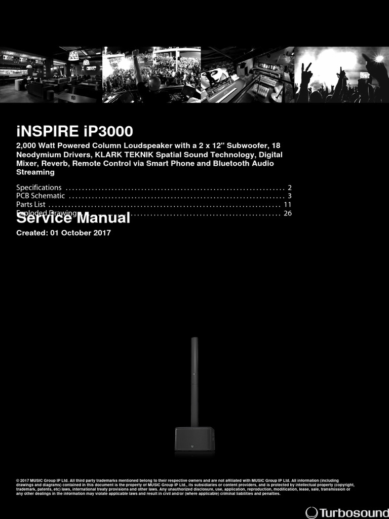 Turbo Sound Ip 3000 | PDF | Loudspeaker | Screw