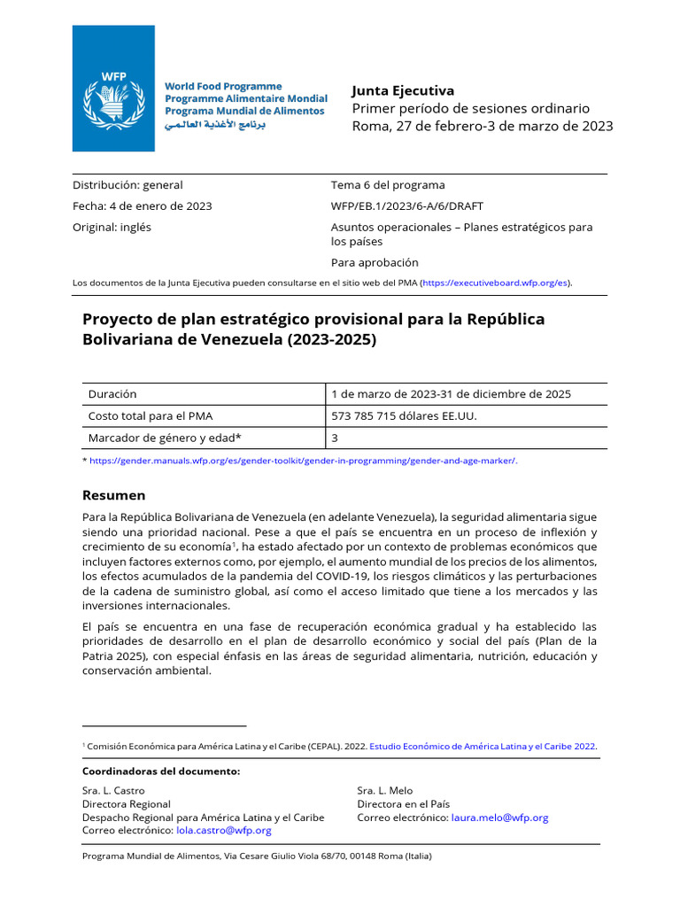 5 Pma 2023 2023 | PDF | Desarrollo sostenible | Venezuela