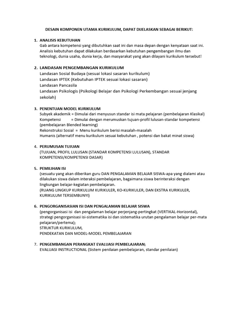 Tugas Uas Mendesain Kurikulum Sekolah Unggulan S2 TP 2024 | PDF ...