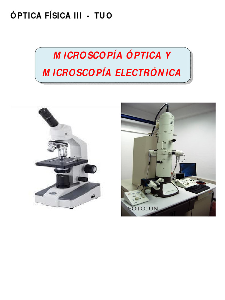 OFIII - Apunte Microscopía Optica y Electrónica | PDF | Óptica | Electrón