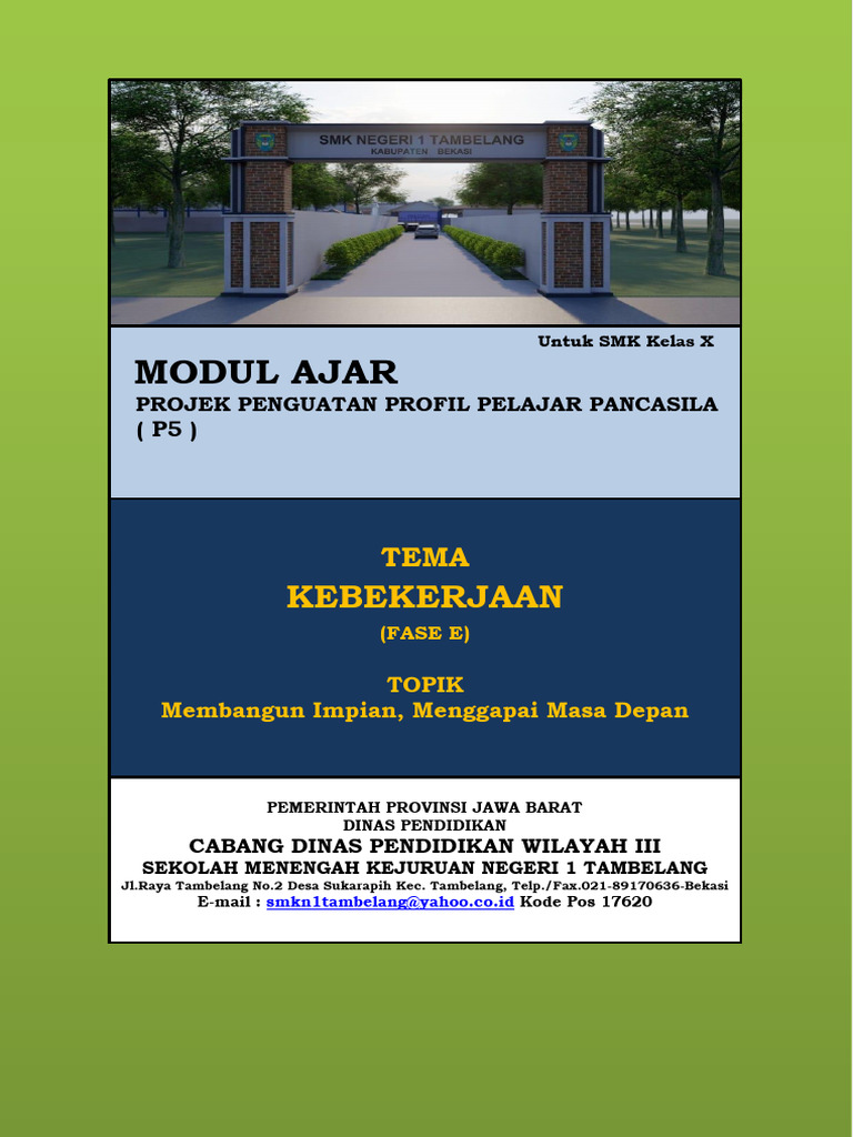 Modul P5: Membangun Impian SMK X | PDF | Seni
