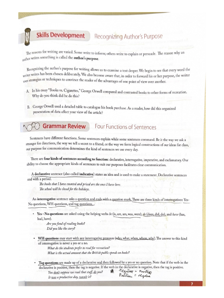 Four Functions of Sentences | PDF