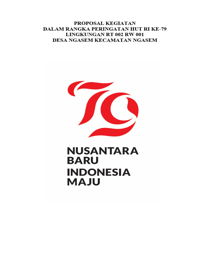 Contoh Proposal 17 Agustus 2-1 Lingkungan RT | PDF