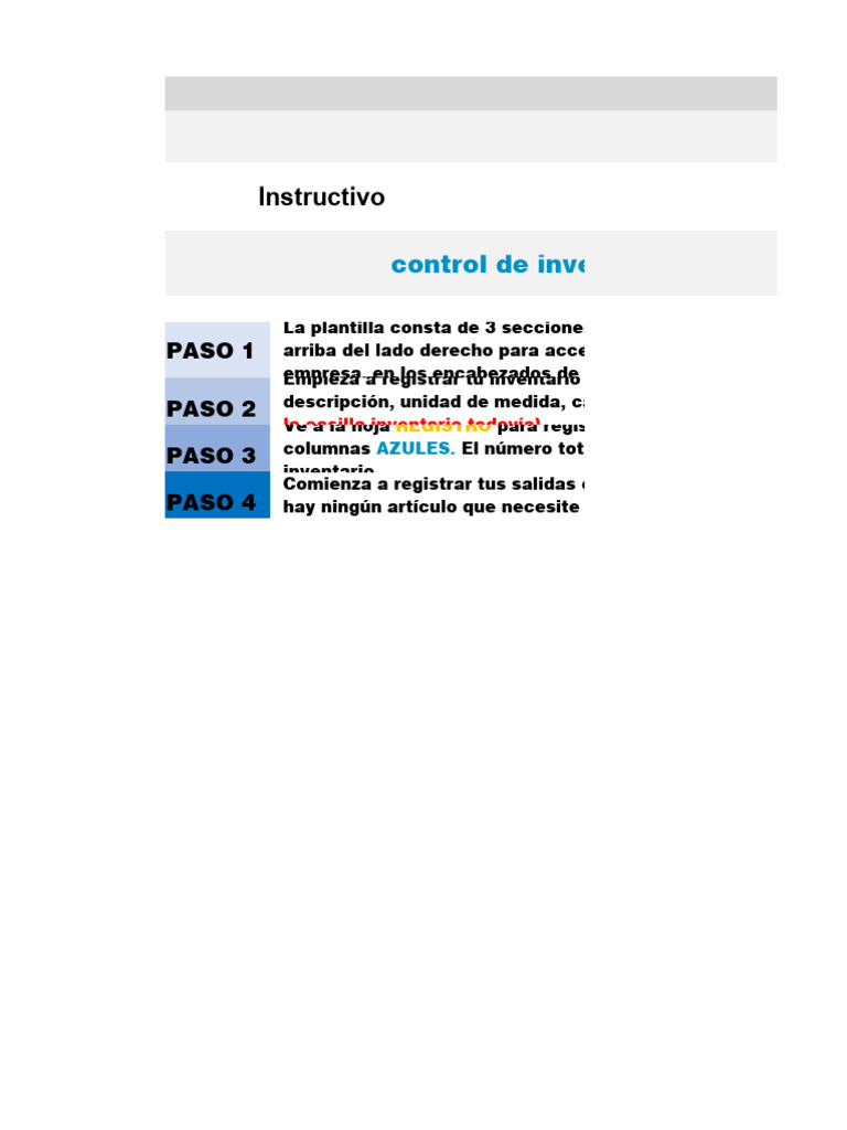 Control Basico Inventario | PDF