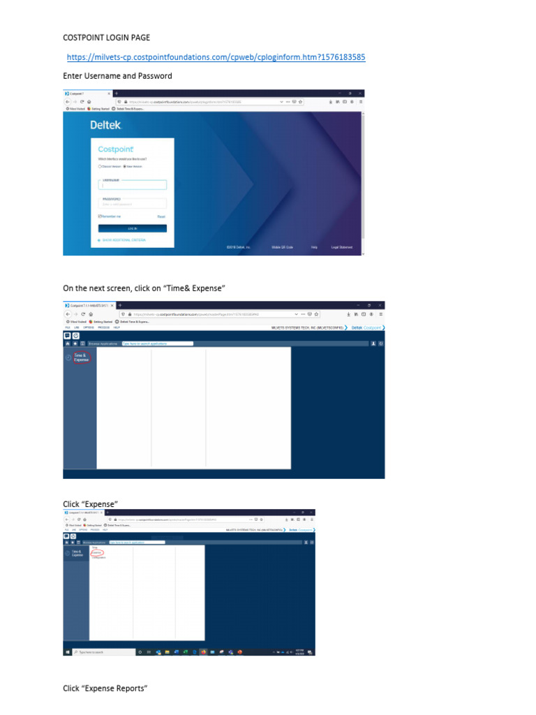 How To View A Saved Costpoint Expense Claim - Asd | PDF