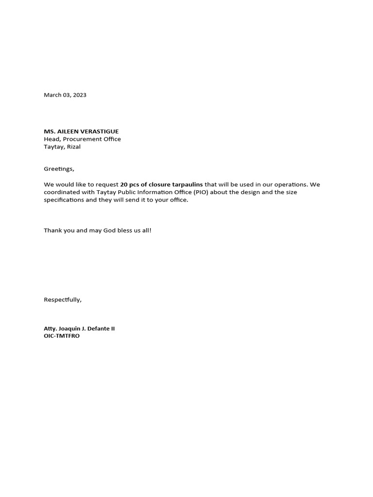 BPLO Purchase Request Procurement | PDF