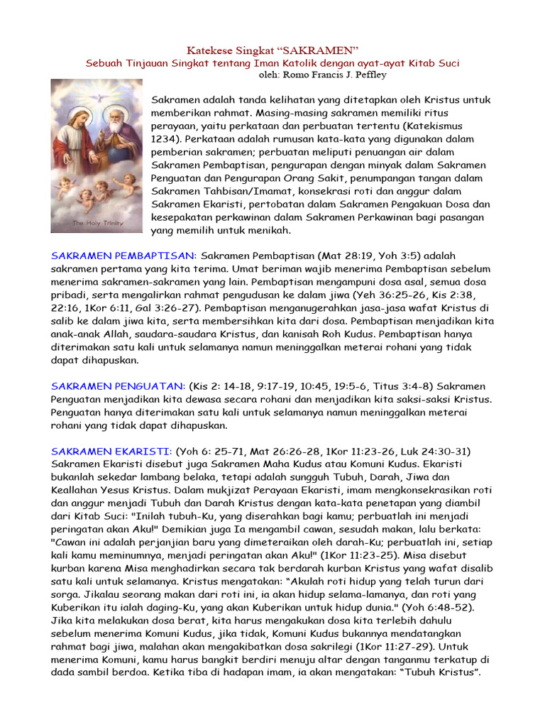 Katekese Singkat SAKRAMEN | PDF