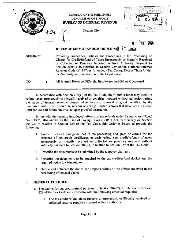 RMO No. 27-2024 | PDF