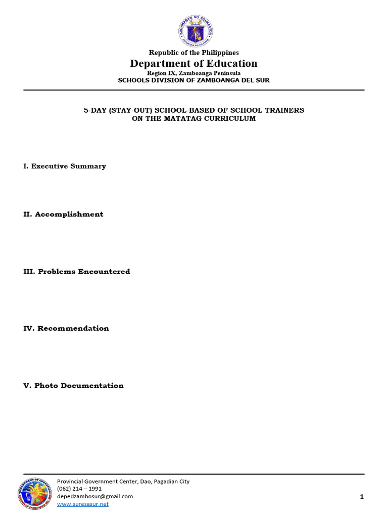 SBTT Accomplishment Report | PDF