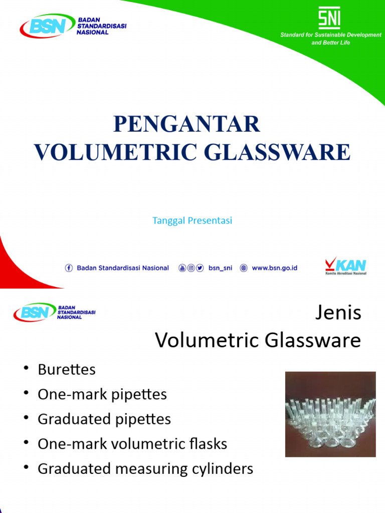 Pengantar - Volumetric Glassware (Autosaved) | PDF | Volume ...