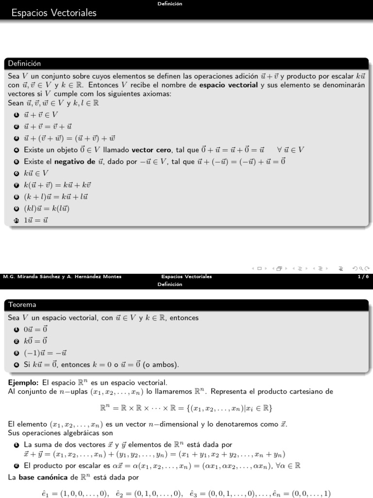 Espacios vectoriales 1 | PDF | Vector Euclidiano | Espacio vectorial