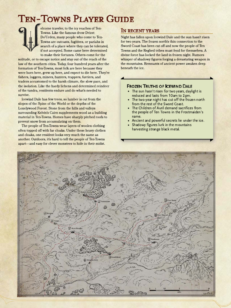 Ten-Towns Player Guide - The Homebrewery | PDF