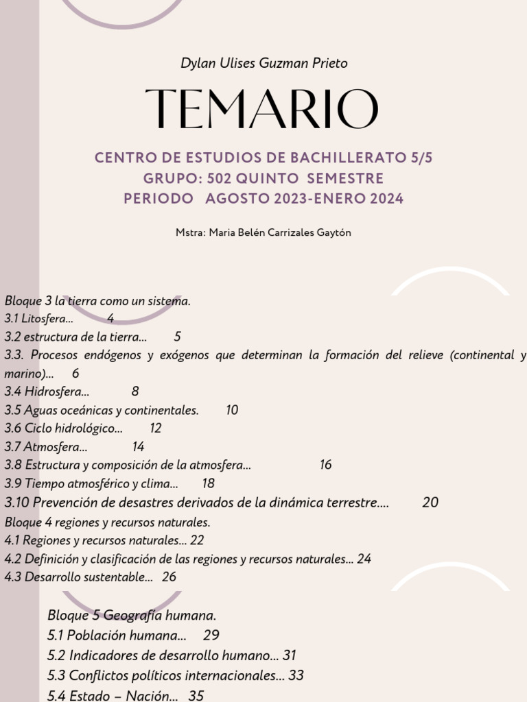 Temario Dylan Guzmán | PDF | Atmósfera | Agua