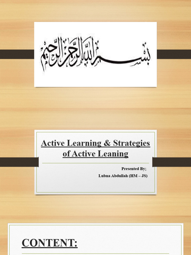 Active Learning Final | PDF | Learning | Teaching