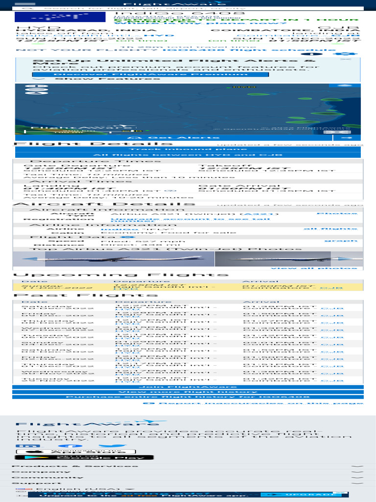 6E6408 (IGO6408) IndiGo Flight Tracking and History - FlightAware | PDF ...