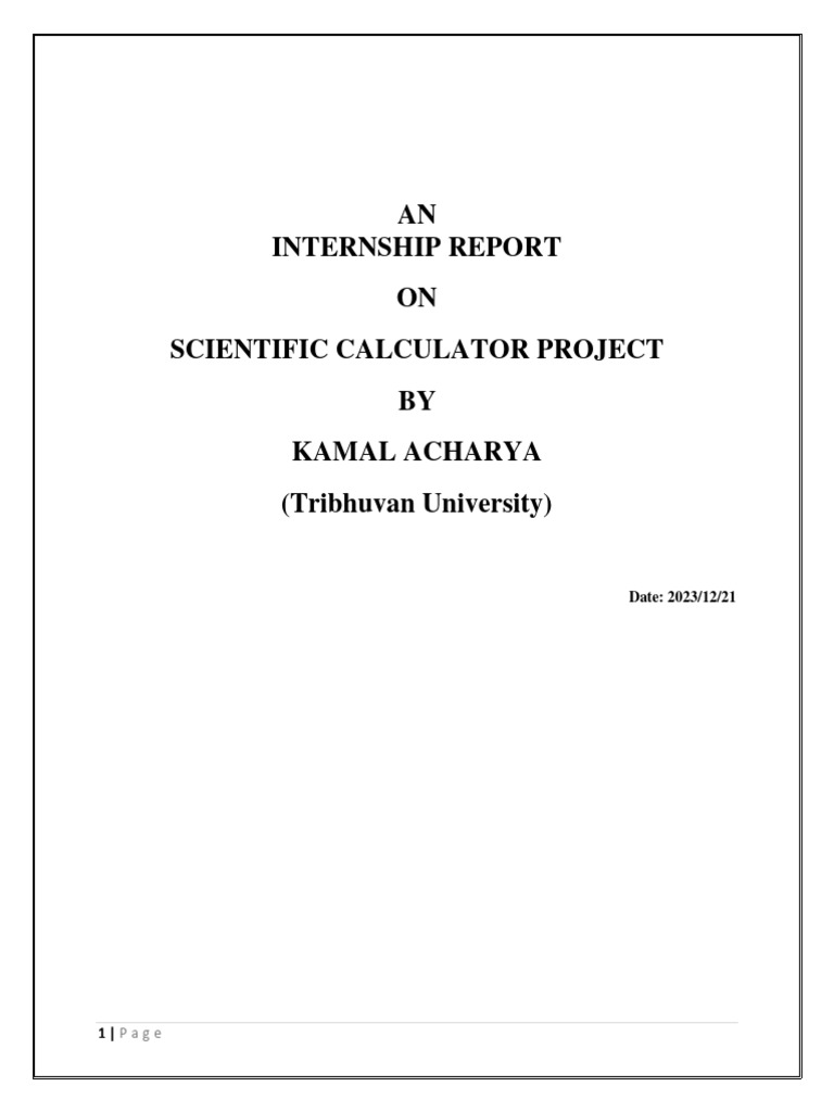 Scientific Calculator Project Report | PDF | Conceptual Model ...