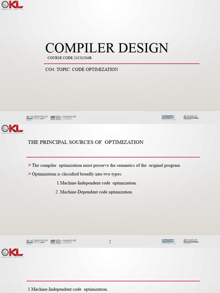 Session 21 | PDF | Program Optimization | Implementation