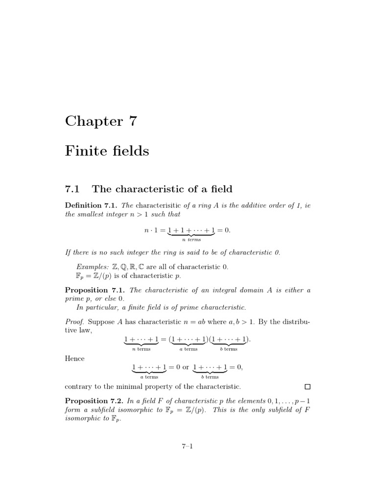 CH 07 | PDF | Field (Mathematics) | Group (Mathematics)