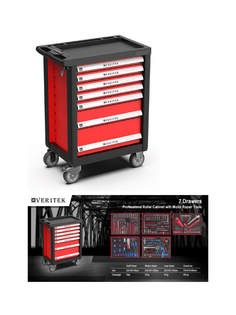 Tool Caddy 7drawers With Tools | PDF