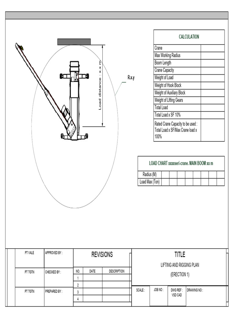 Lifting and Rigging Plan Vale | PDF | Crane (Machine) | Construction ...