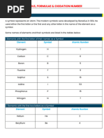 Oxidation Number Chart of All Elements | PDF | Redox | Chlorine