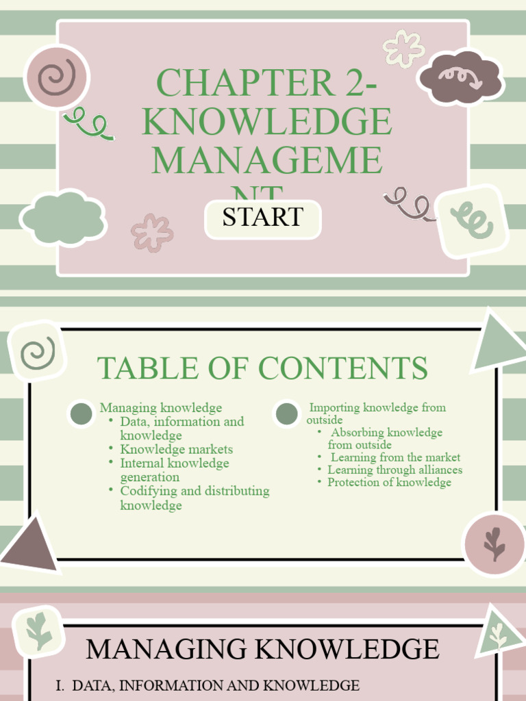 CHAPTER 2- KNOWLEDGE MANAGEMENT (PRELIM) | PDF | Knowledge | Information