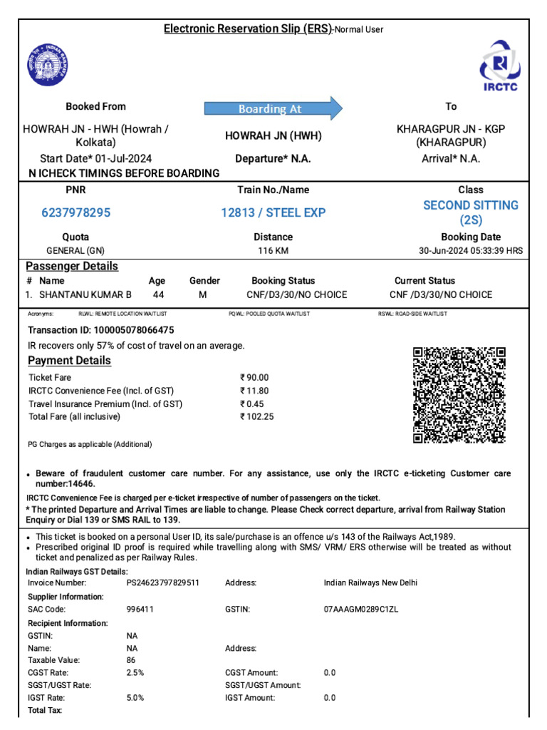 Hwh-Kgp, D3_30 | PDF | Identity Document