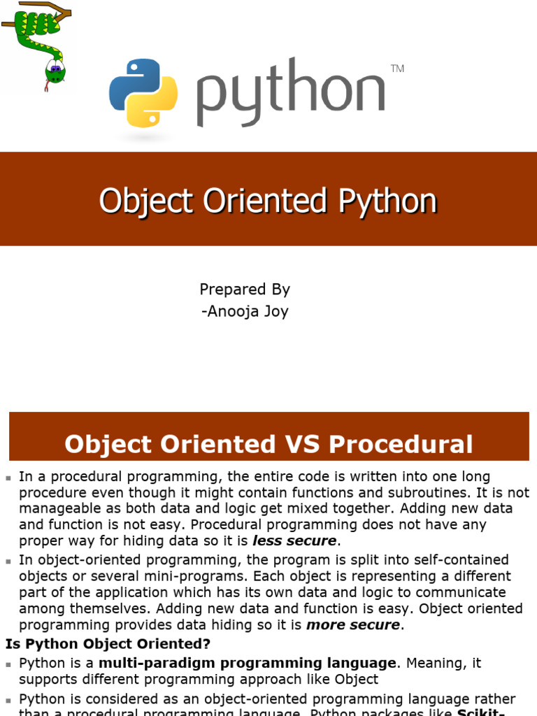 Oop Python 1 Pdf Method Computer Programming Class Computer 8828